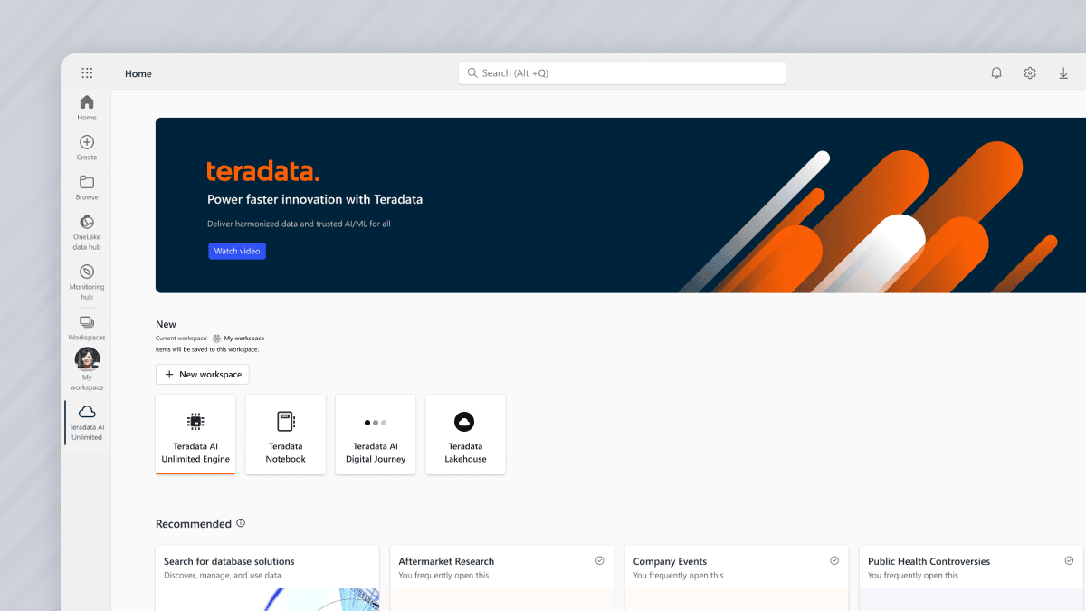 Teradata Ai Unlimited Serverless Aiml Engine Coming To Microsoft Fabric